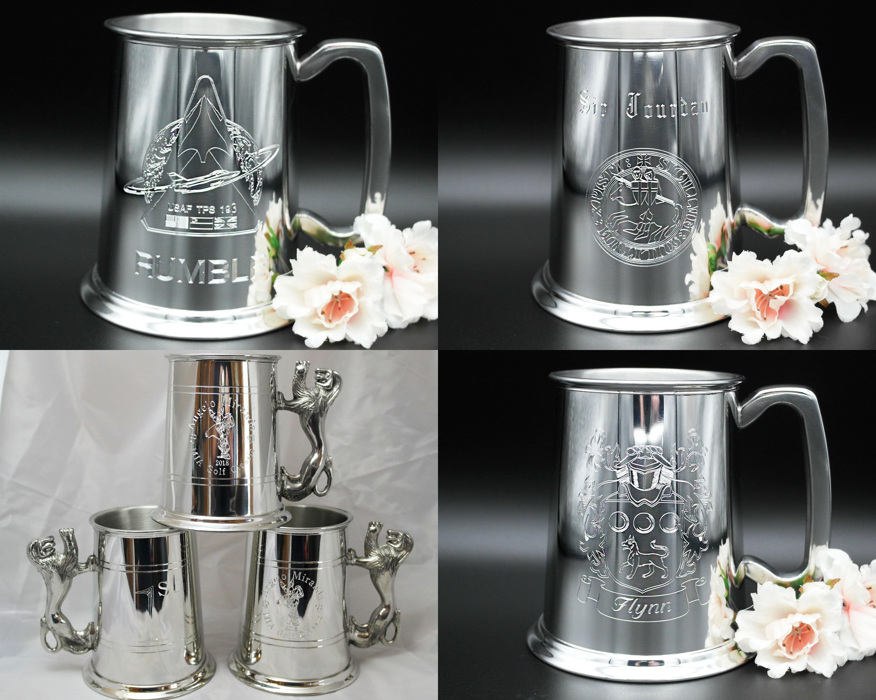 Fathers Day Gift Customised Present Pewter Tankard Custom Engraved Beer ...