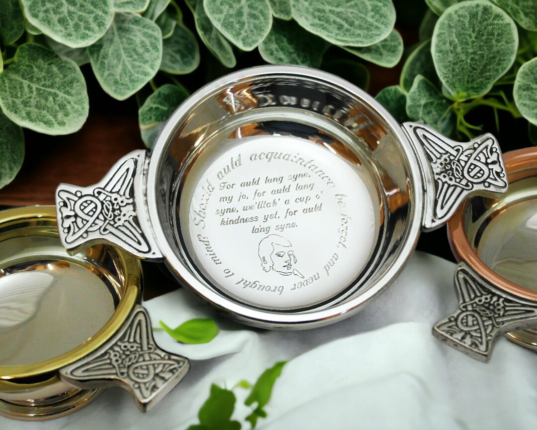 Engraved Personalised Pewter Quaich Wedding Gift Custom Engraved Gift ...