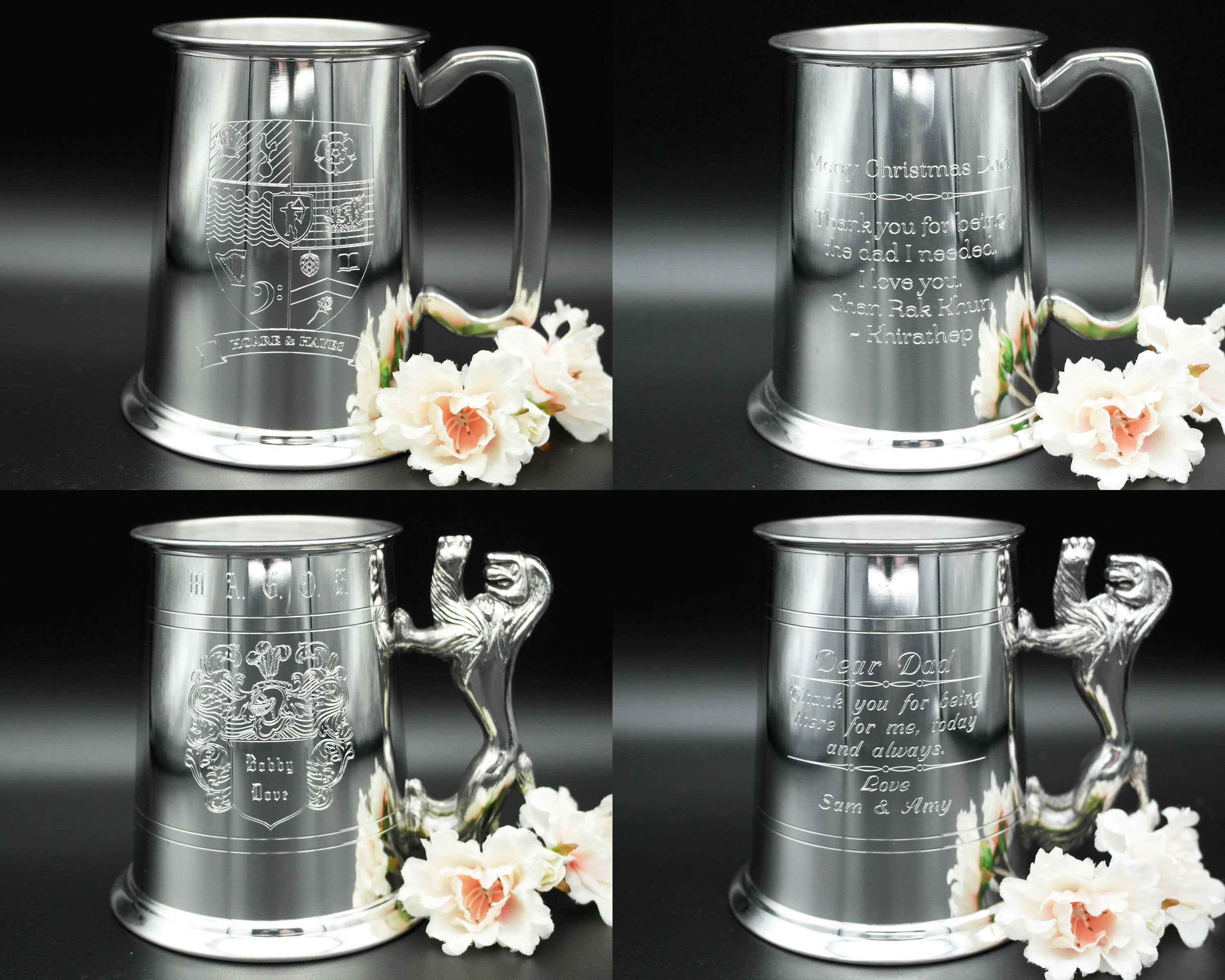 Custom Engraved Gift for Groomsmen Beer Stein Pewter Tankard Gift for ...