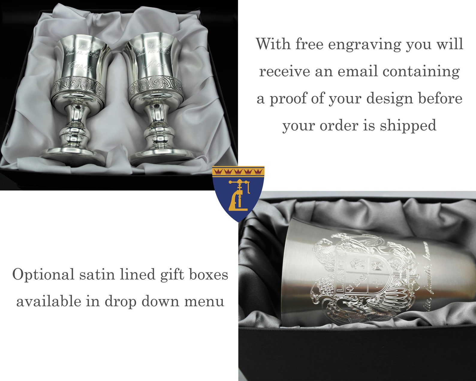 Pewter Chalice Personalised Gift Custom Engraved Chalice Gift English ...