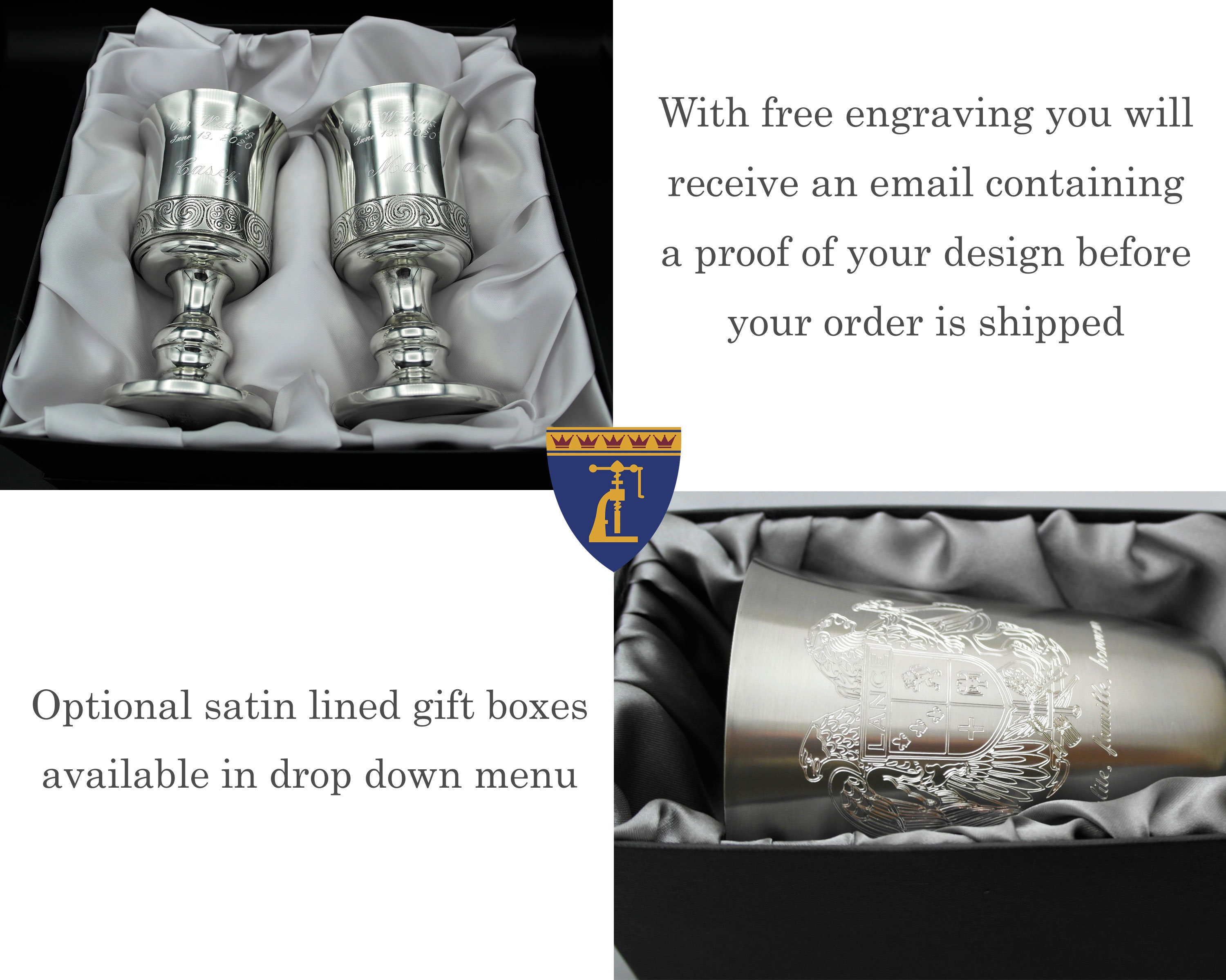 Pewter Chalice Personalised Gift Custom Engraved Chalice Gift English ...