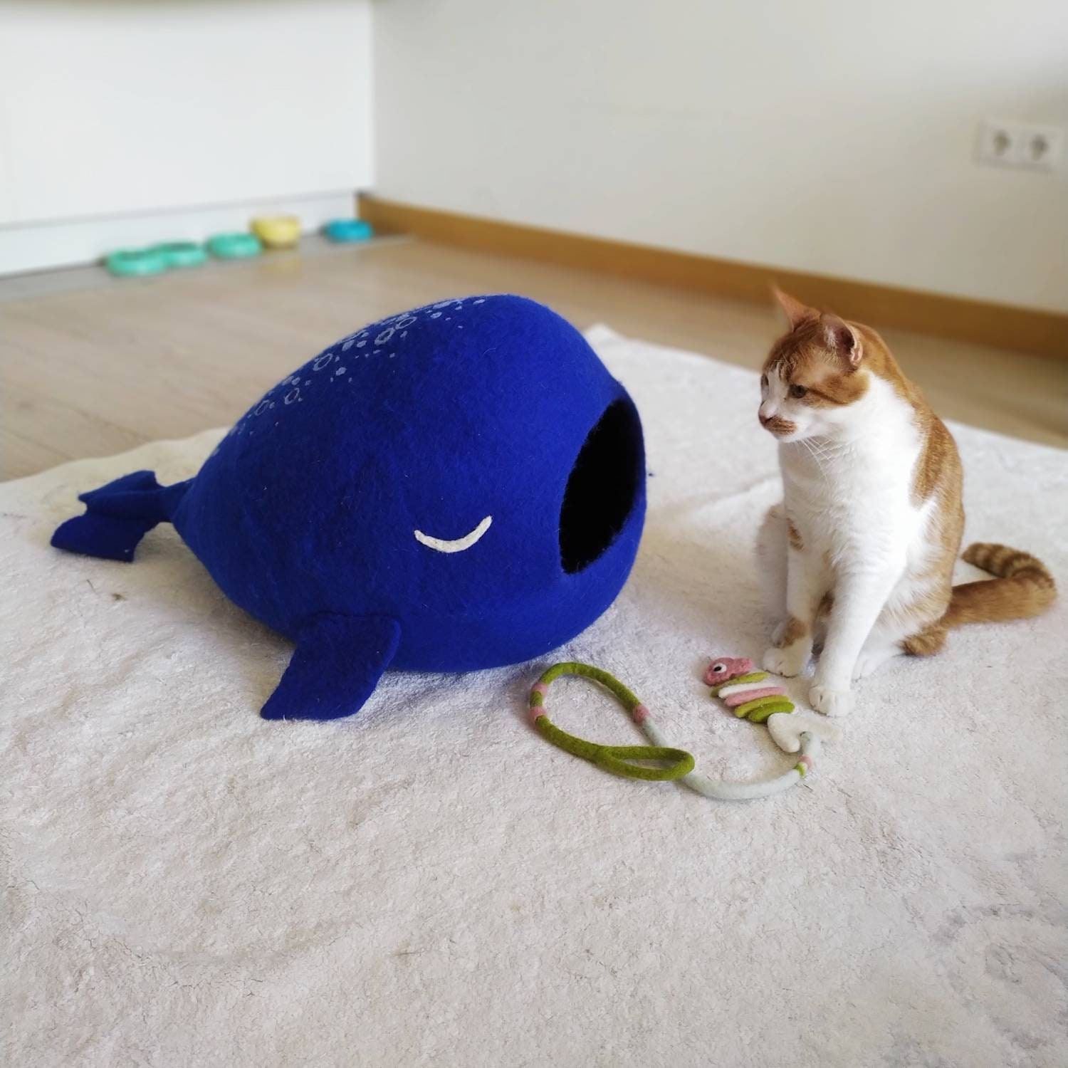 Cat Cave Whale Cat Cave Wool Cat Cave Cat Cacoon Felt Cat - Etsy