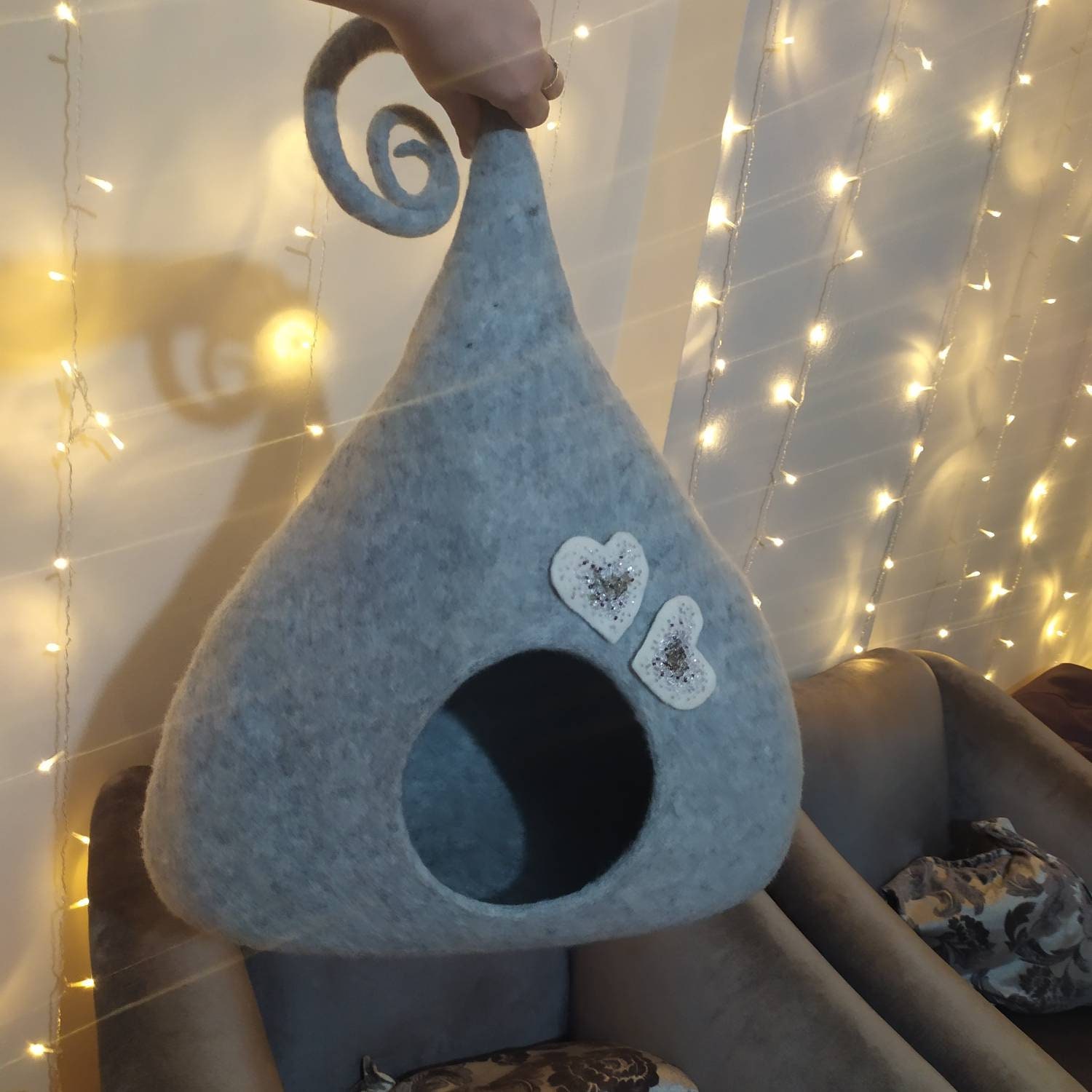 Cat Cave Desinger Cat Cave Cat Cave Grey Personslized Cat | Etsy