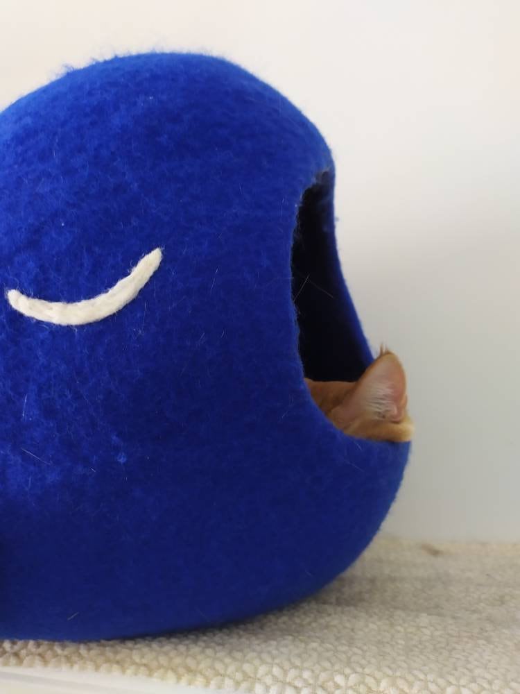 Cat cave whale cat cave wool cat cave Cat cacoon felt cat | Etsy