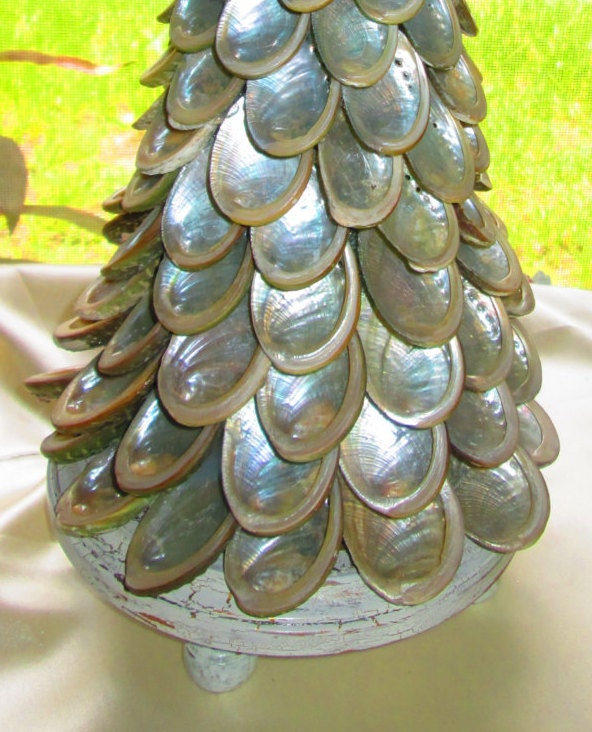 MOP SEASHELL TOPIARY Made With All Natural Abalone Shells | Etsy