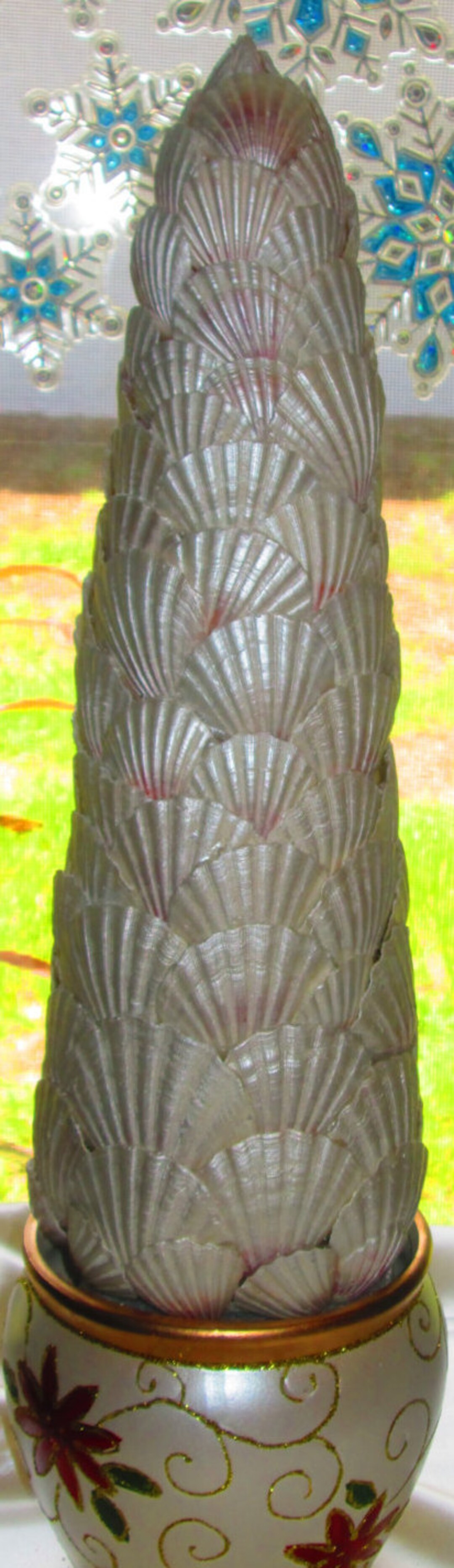 Natural Seashell Topiary, Christmas Trees - Etsy