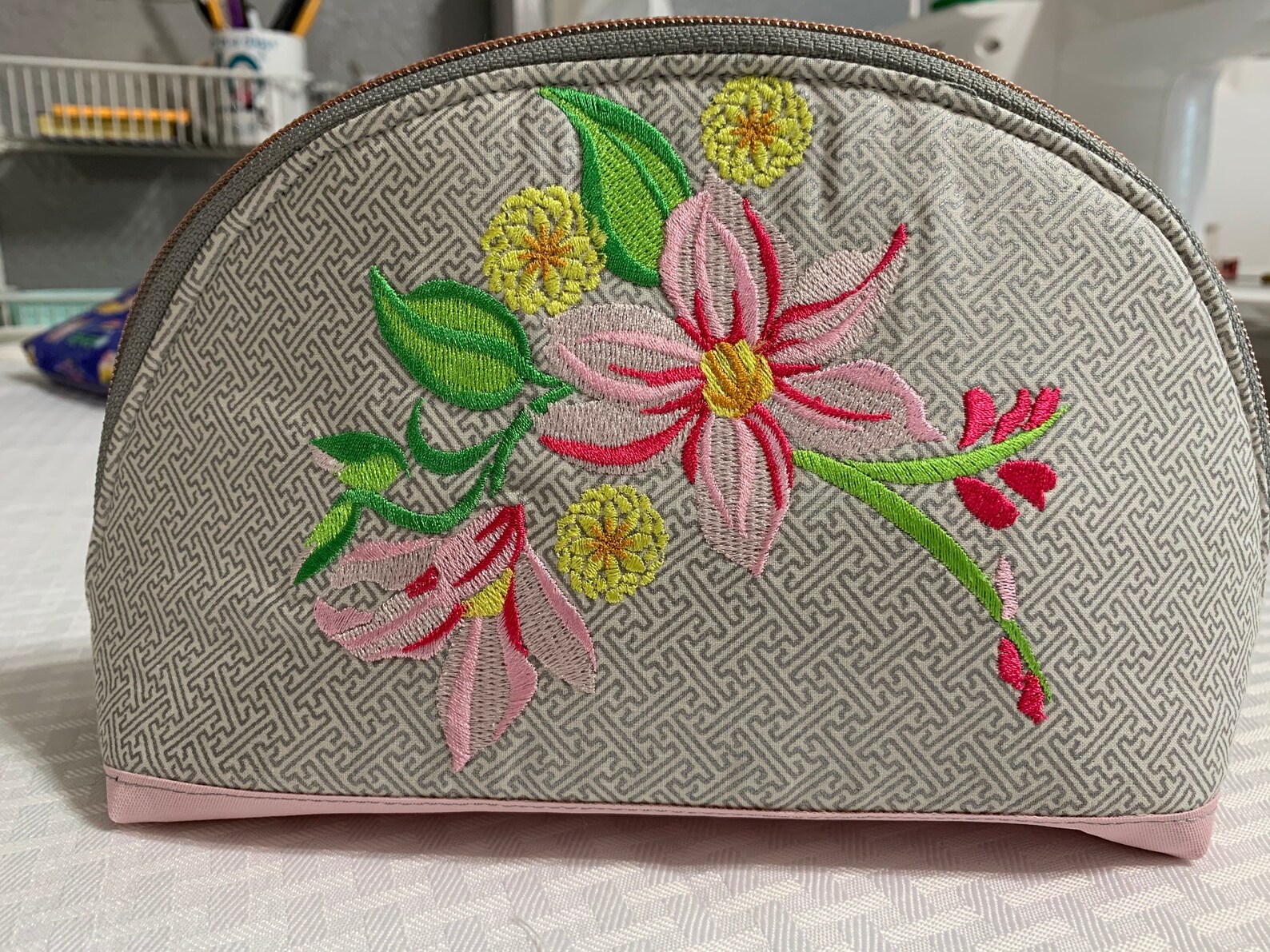 Embroidered Persimmon Dumpling Pouch/ Pattern by Sewsweetness - Etsy