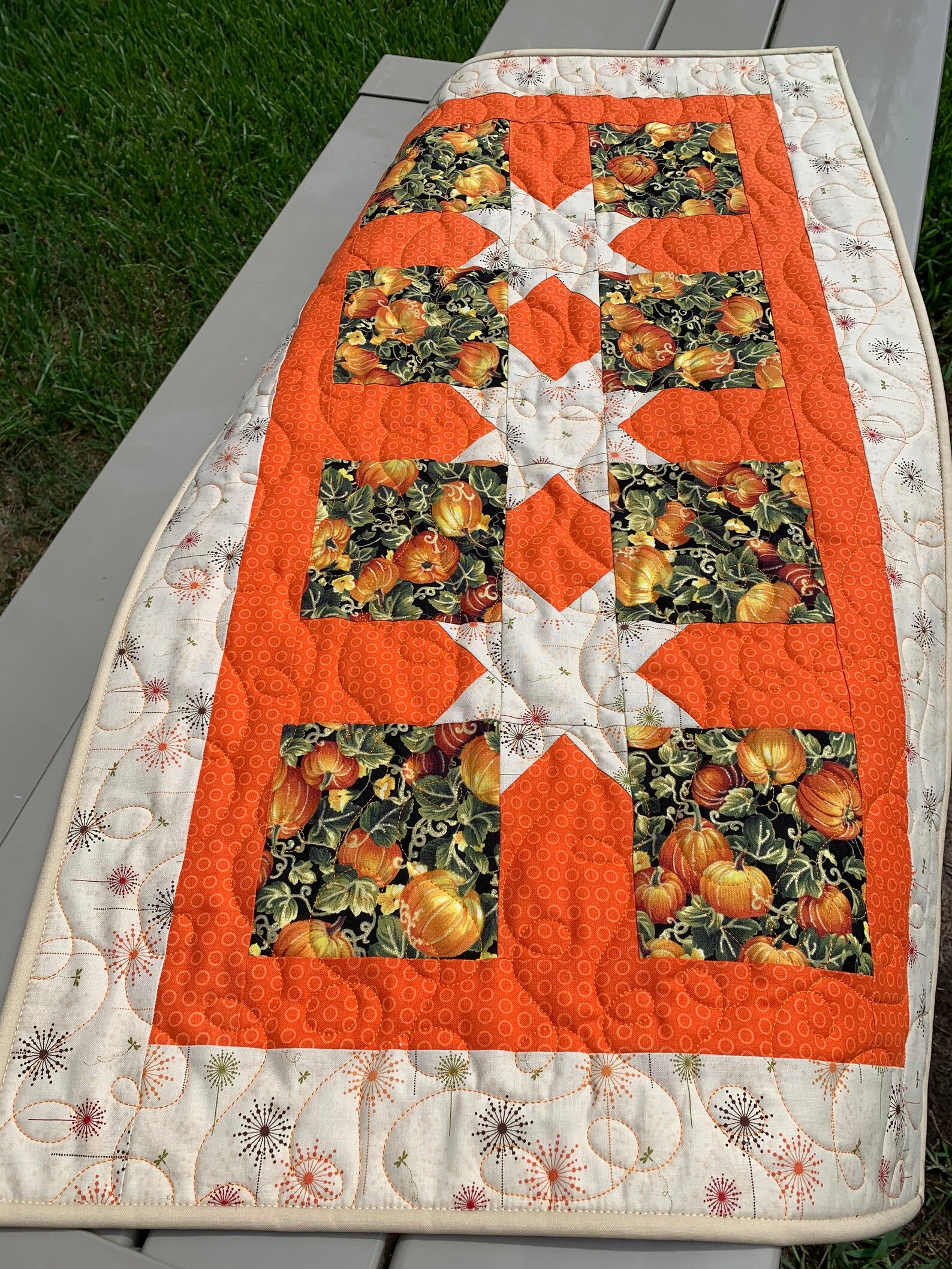 Quilted Thanksgiving/fall Table Runner - Etsy