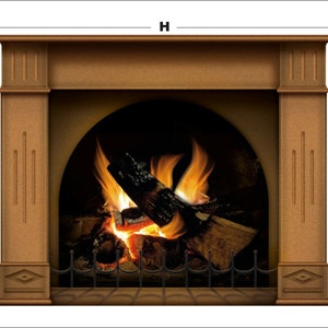 Large Fireplace Wall Decal, Fireplace Mantel Decor, Living Room Wall ...