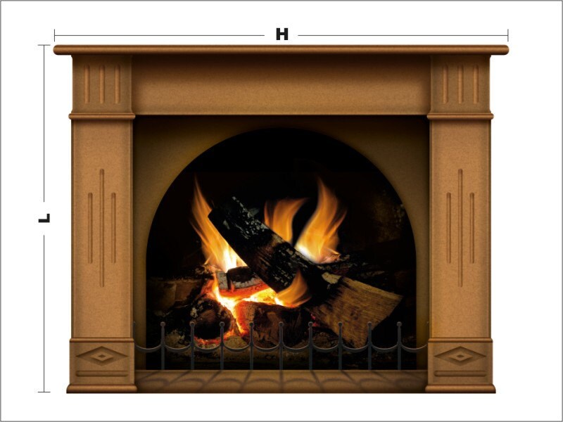Large Fireplace Wall Decal, Fireplace Mantel Decor, Living Room Wall ...