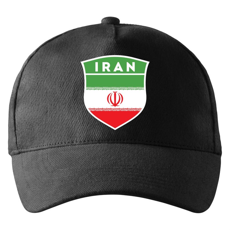 Iran Soccer Dad Cap: Iranian Flag Shield, Unisex Cotton Hat - Etsy