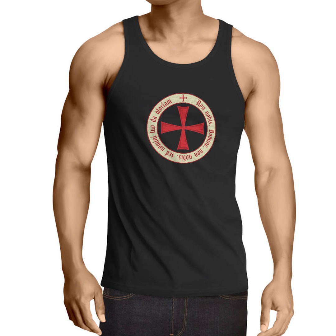 Templar Red Cross Tank Top: "god Wills It!" Crusader Design - Etsy