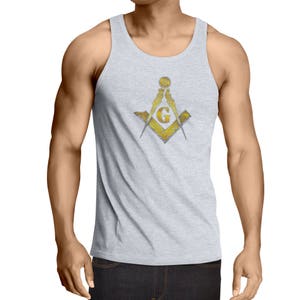 Men's Masonic Symbols Square and Compass Vest, Freemason Logo Crew Neck ...