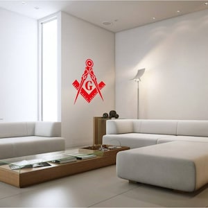 Masonic Sign Decal, Office Decor, Vinyl Wall Sticker, Art Sticker Decal ...