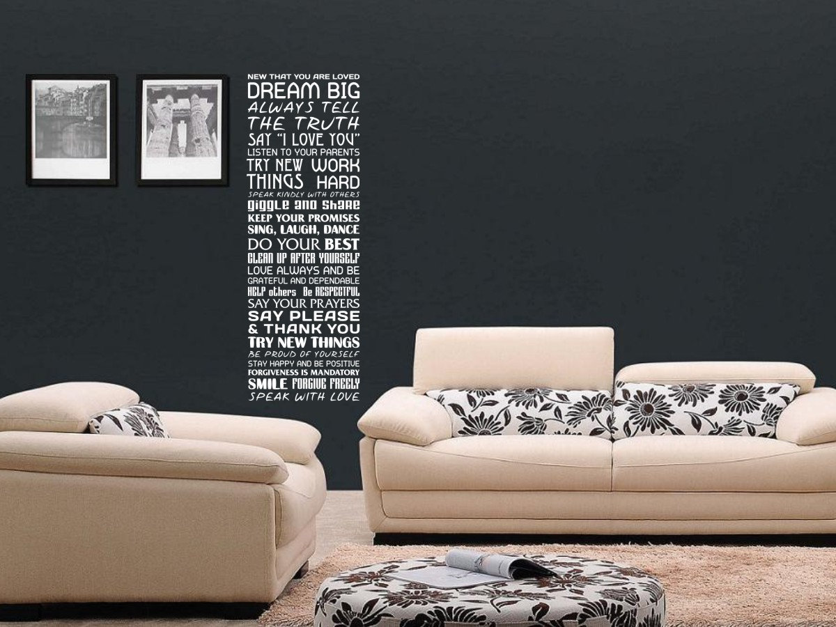 Dream Big Wall Home Decor Decal Sticker Family Rules Vinyl - Etsy