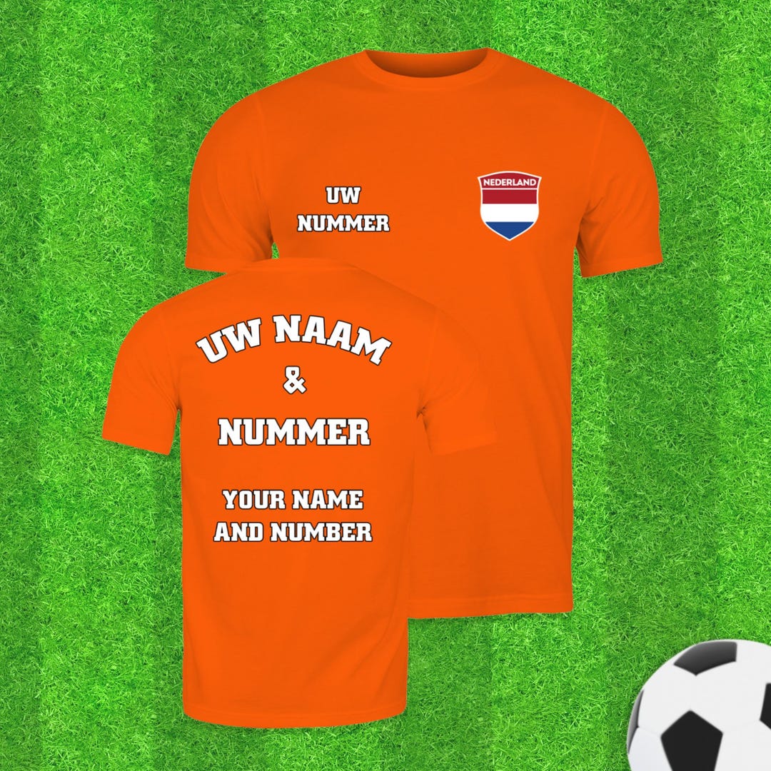 Personalized Netherlands Soccer T-shirt: Custom Name & Number, Dutch ...