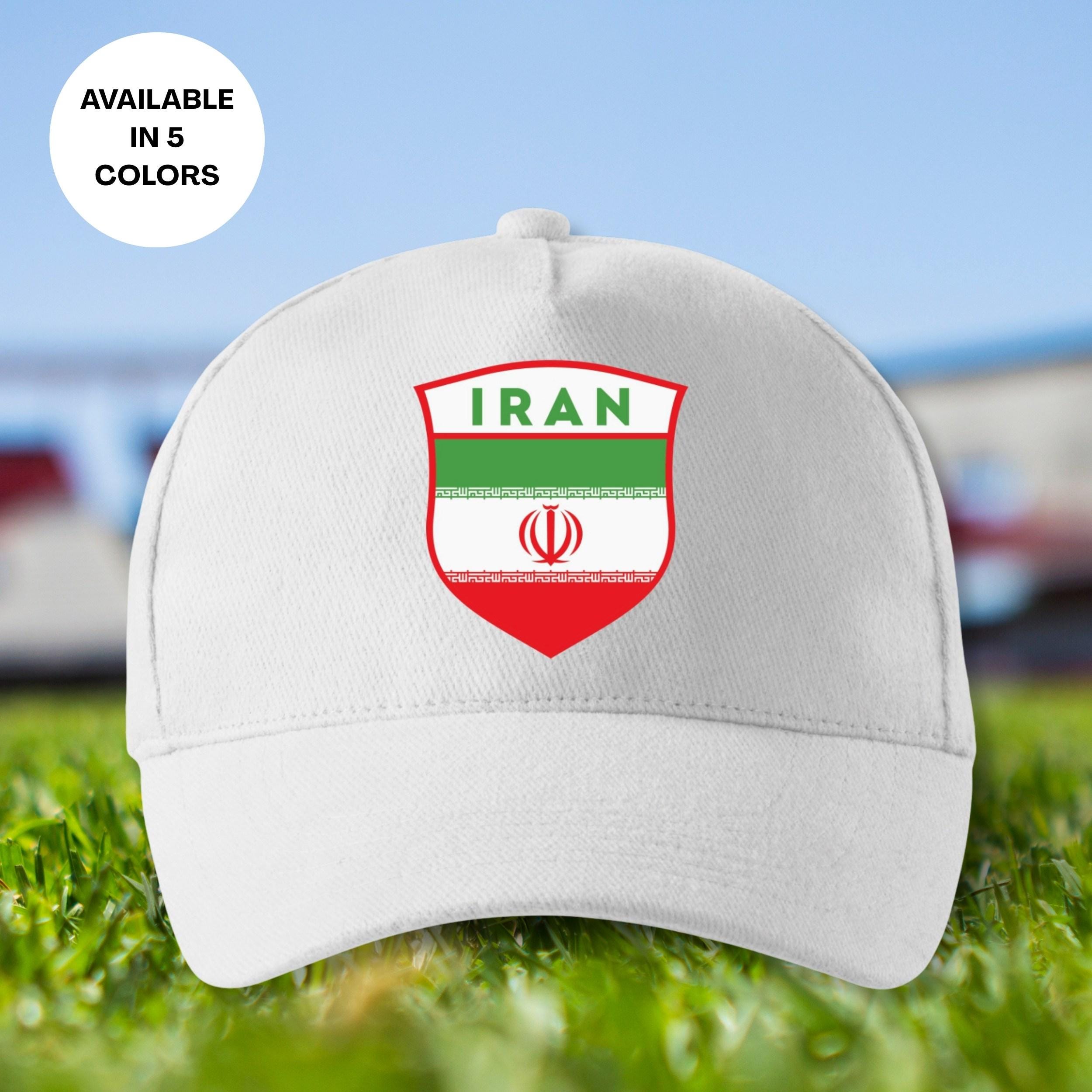 Iran Soccer Dad Cap: Iranian Flag Shield, Unisex Cotton Hat - Etsy