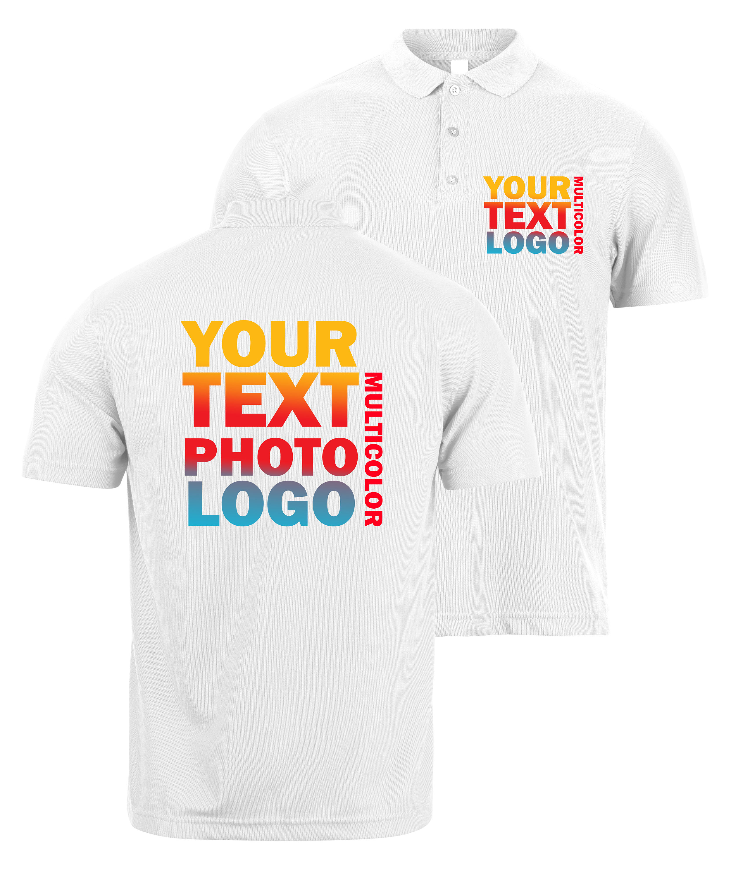 Custom Text Polo Shirt for Men, Design Your Own Marketing Branding T ...