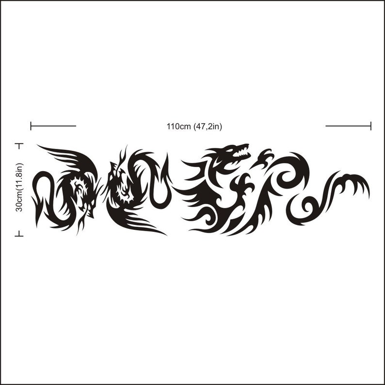 Dragon Vinyl Decal Sticker, Dragons Car Sticker, Dragons Car Decals ...