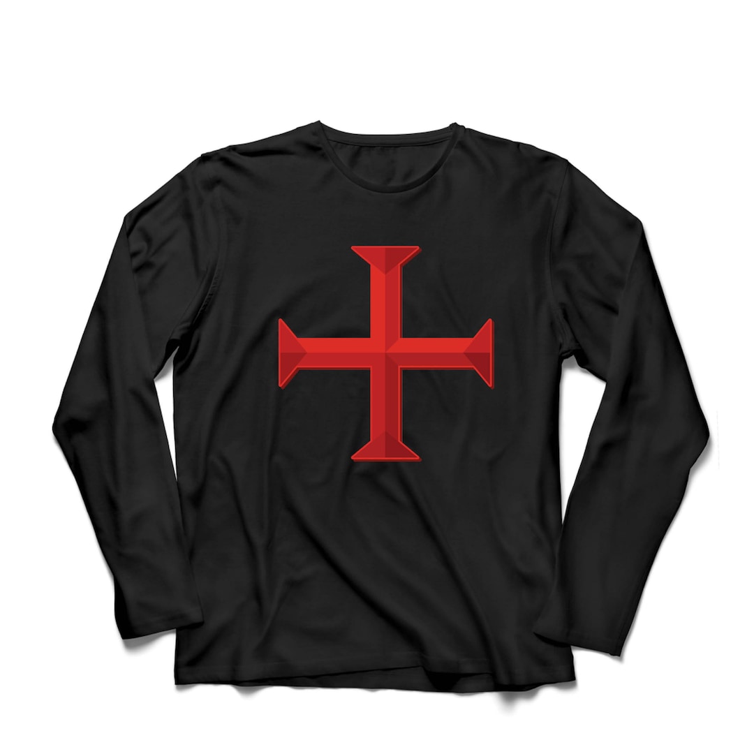 Red Templar Cross Long Sleeve T-shirt: Knights Templar Shirt - Etsy