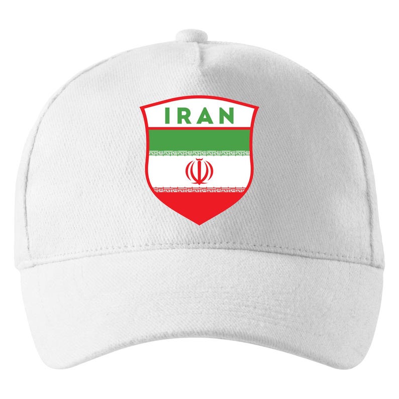 Iran Soccer Dad Cap: Iranian Flag Shield, Unisex Cotton Hat - Etsy
