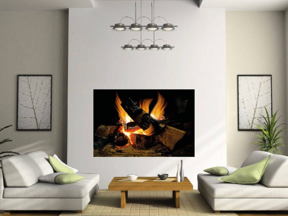 Burning Fire Wall Decal, Hot Fire Flames Vinyl Sticker for Large or ...