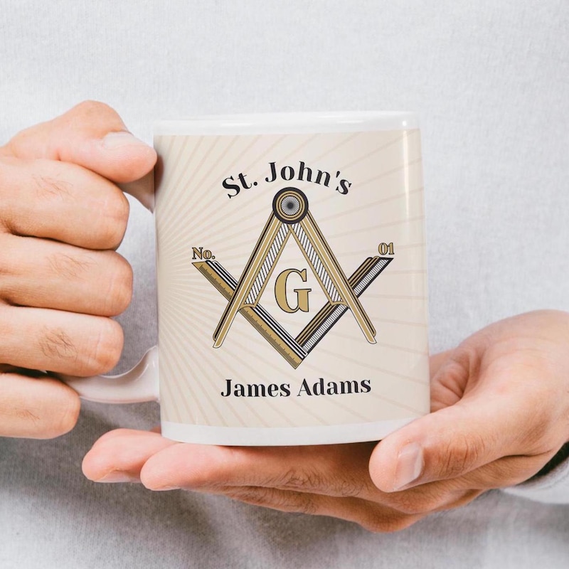 Masonic Ceramic Cup - Etsy