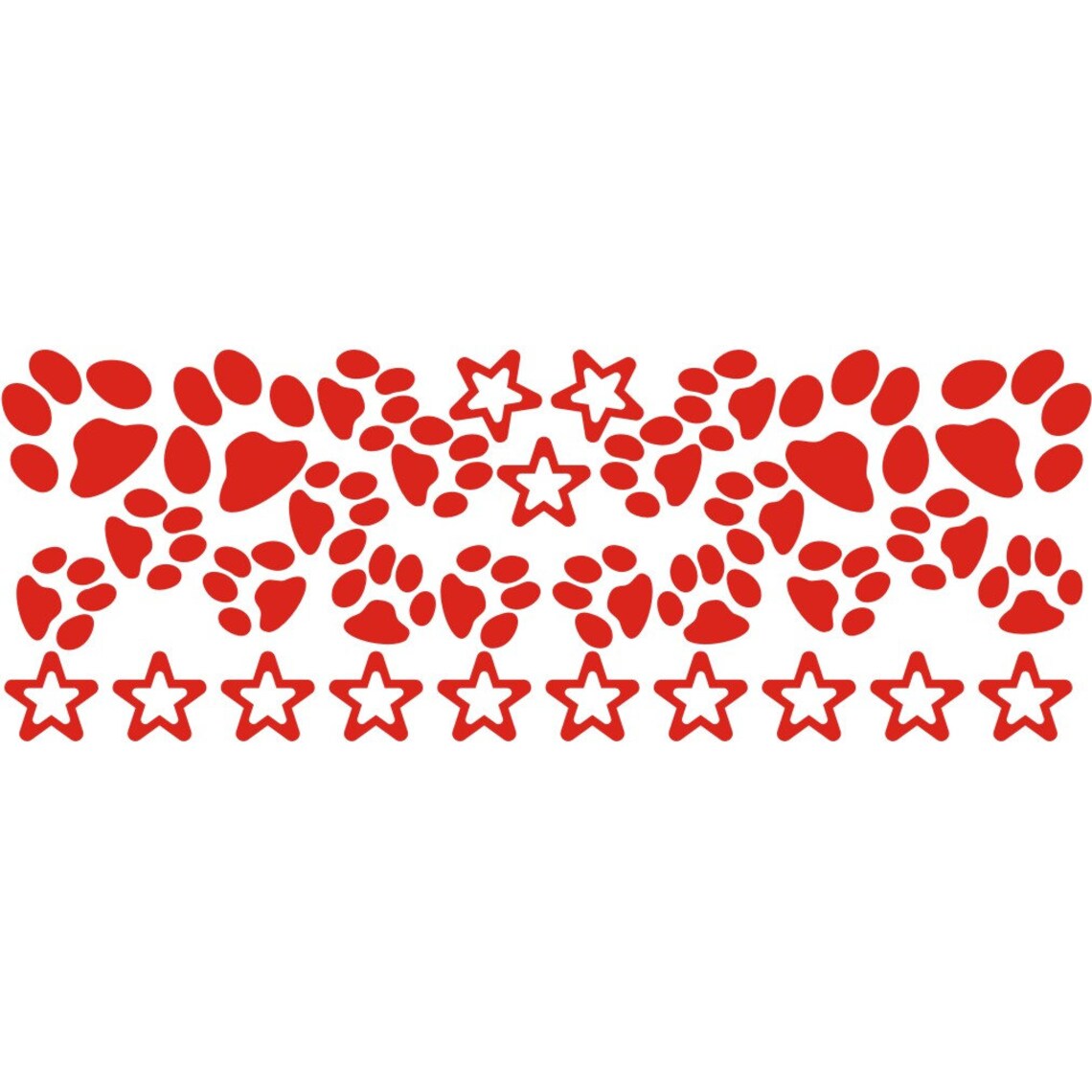Paw Prints and Stars Car Decals: Cat & Dog Vinyl Stickers - Etsy