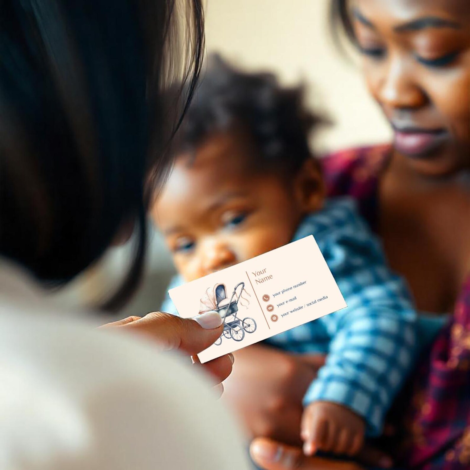 Custom Babysitter Business Cards, Full Color Printed Nanny Cards - Etsy