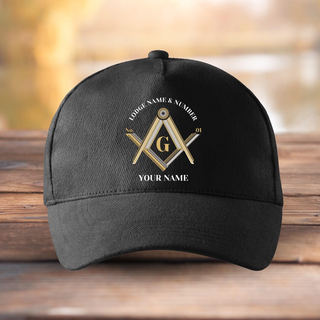 Personalized Masonic Cap With Custom Lodge Number and Name, Masonry ...