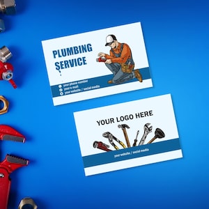 Personalized Plumbers Business Cards: Full Color, Double Sided Print - Etsy