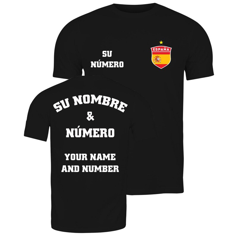 Personalized Spain Soccer Jersey, Custom Name & Number, Football Gift ...