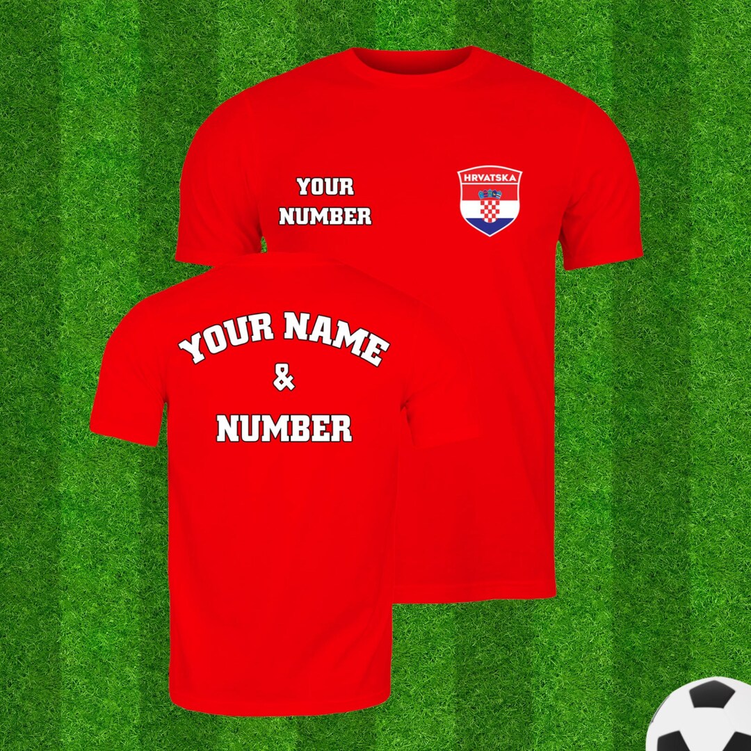Croatia Personalized National Team Soccer T-shirt, Custom Name and ...