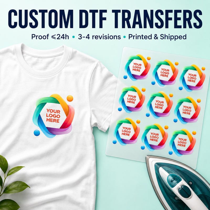 Custom Heat Press Logo - Etsy New Zealand