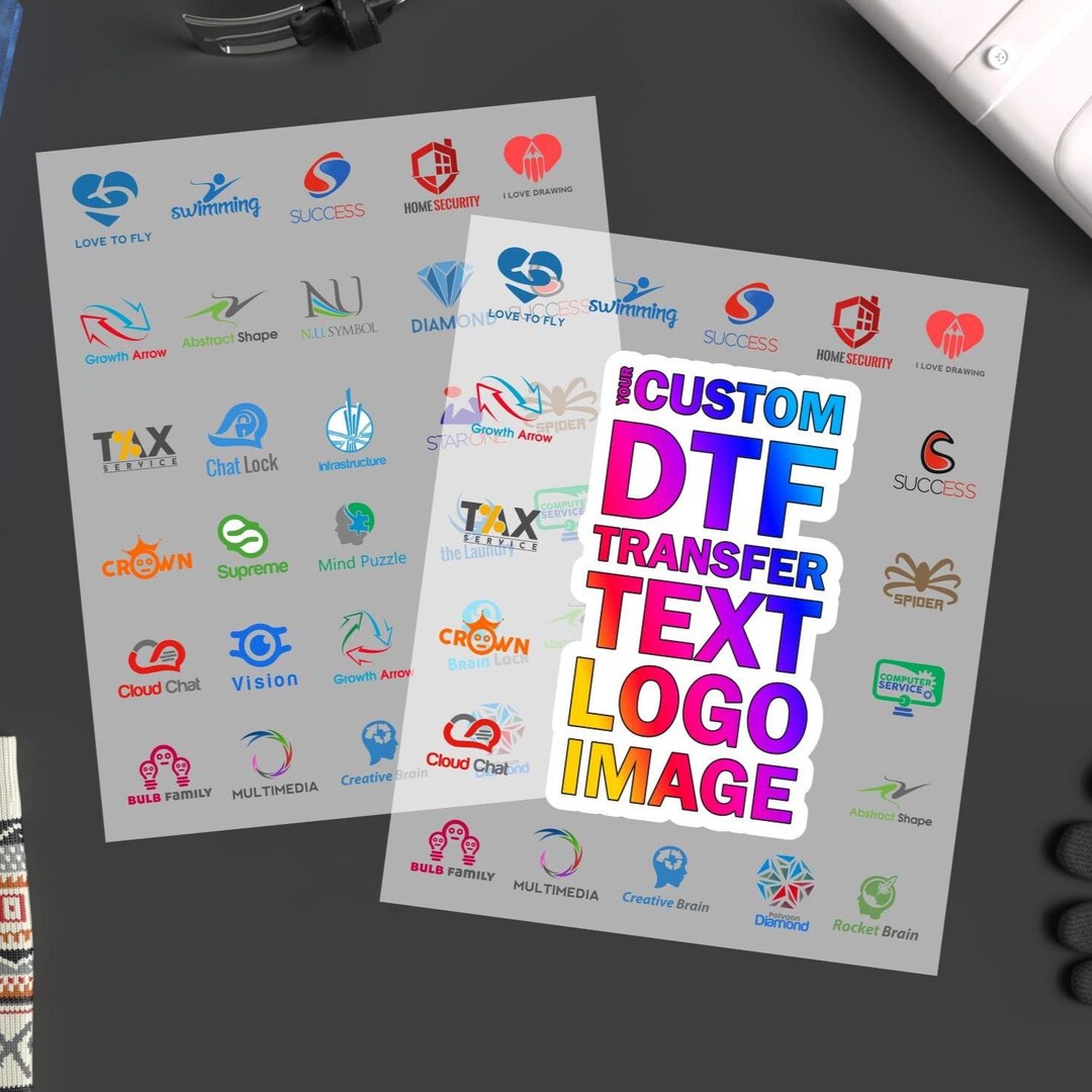 Custom Logo DTF Transfer Sheets: Iron on Heat Transfer - Etsy