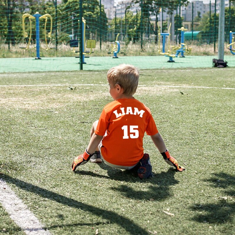 Personalized Netherlands Kids Football T-shirt: Custom Name & Number ...