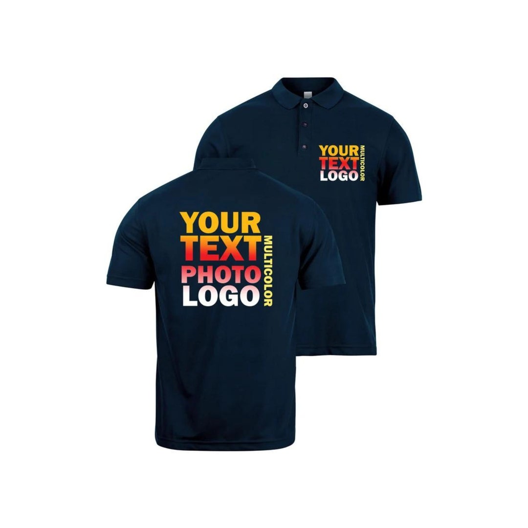 Custom Text Polo Shirt for Men, Design Your Own Marketing Branding T ...