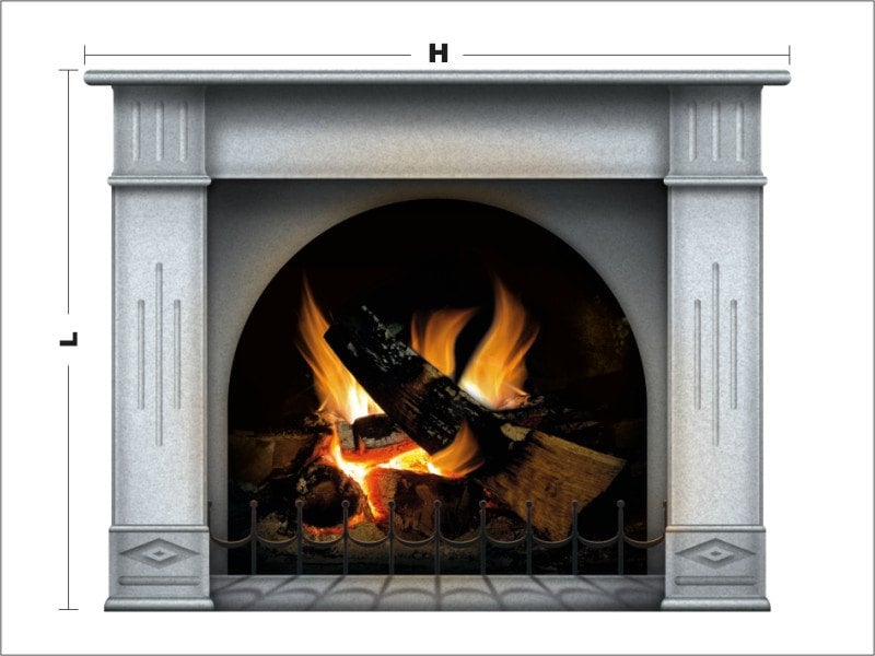 Large Fireplace Vinyl Sticker Fireplace Decor Livingroom - Etsy