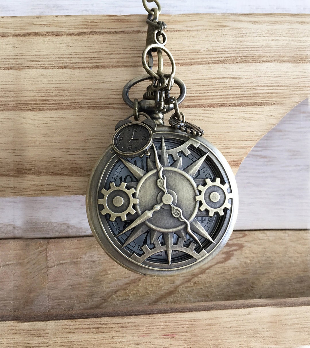 Steampunk Style Pocket Watch Antique Bronze Pocket Watch Man - Etsy