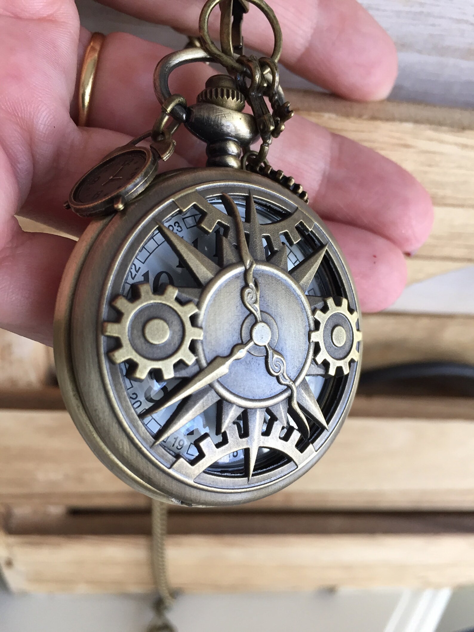 Steampunk Style Pocket Watch Antique Bronze Pocket Watch Man - Etsy