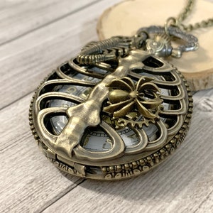 Gothic Steampunk Bronze Metal Pocket Watch, Old Style Watch Gift for ...