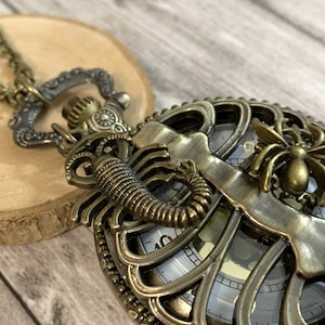 Gothic Steampunk Bronze Metal Pocket Watch, Old Style Watch Gift for ...