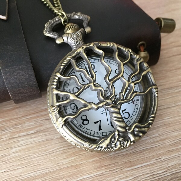 Tree Pocket Watch - Etsy