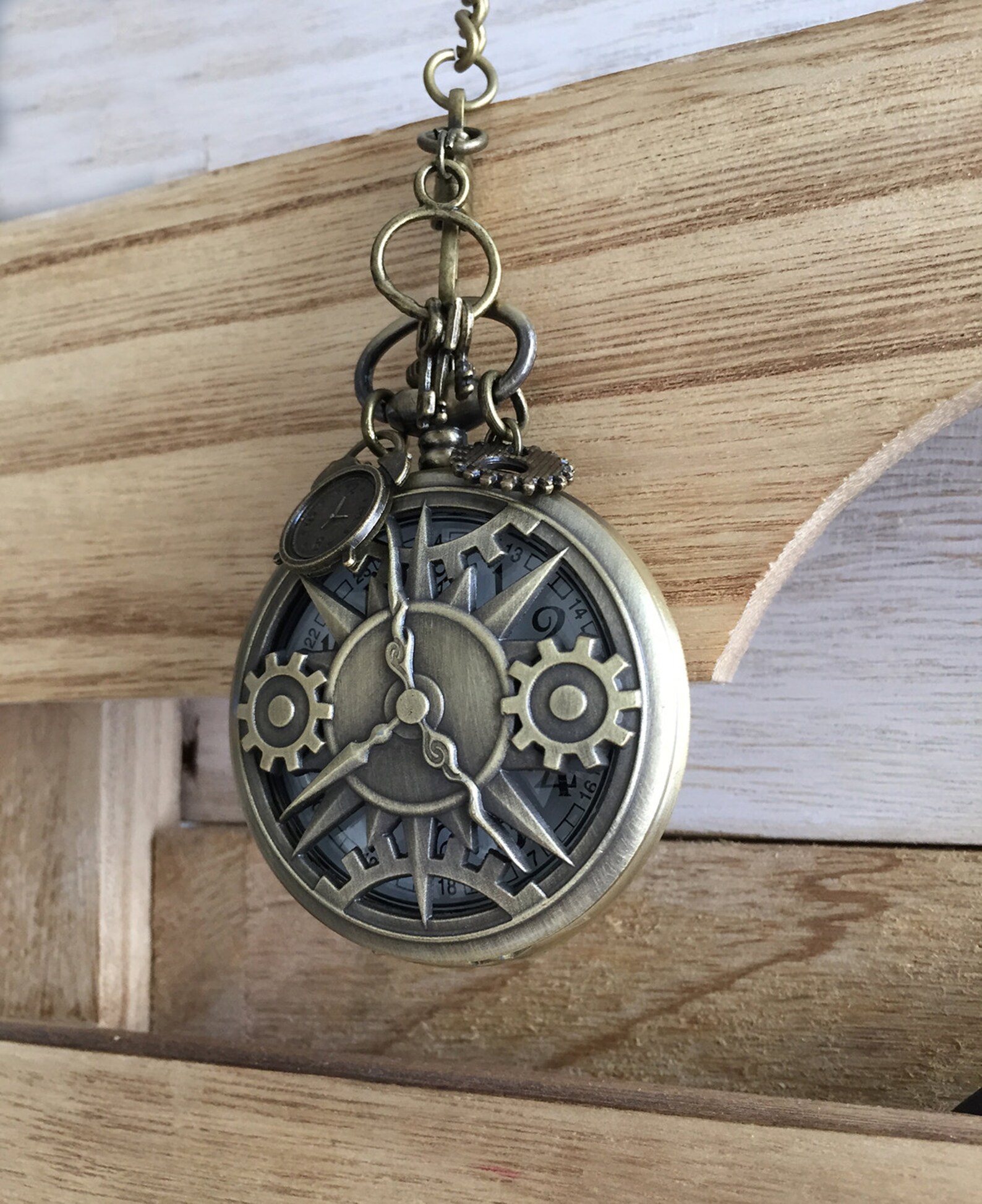 Steampunk Style Pocket Watch Antique Bronze Pocket Watch Man - Etsy