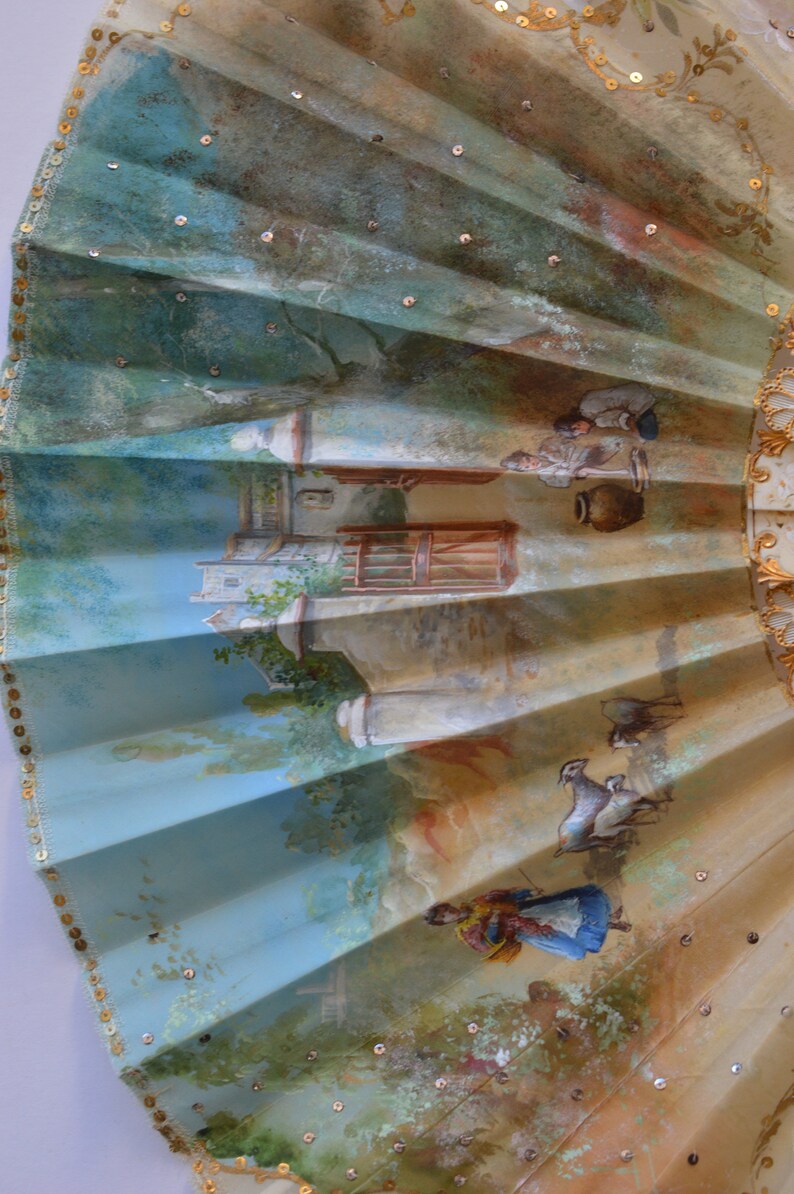 19th C Hand Painted French Fan - Etsy