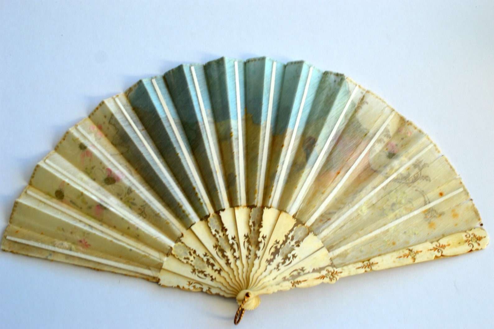19th C Hand Painted French Fan - Etsy