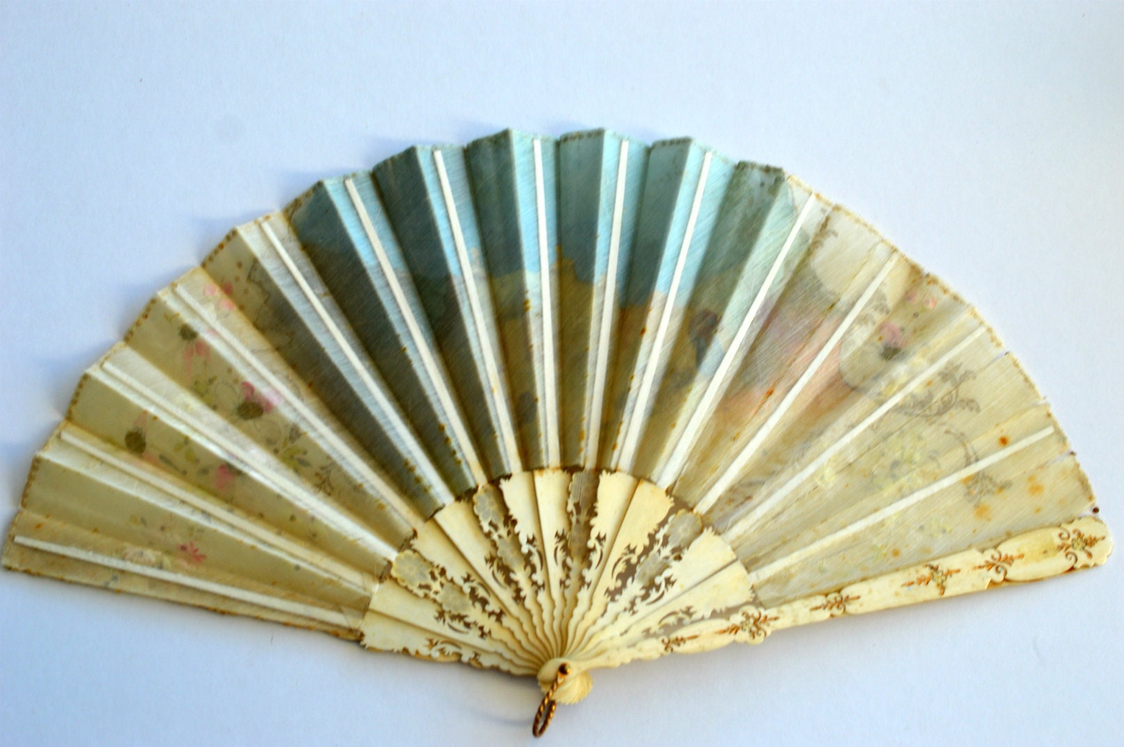19th C Hand Painted French Fan - Etsy