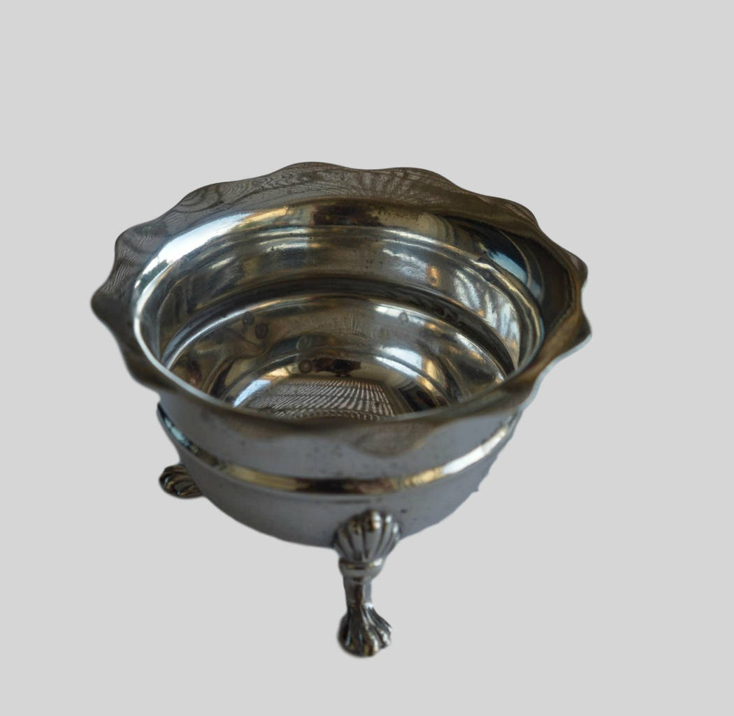 Antique English Solid Silver Salt, Birmingham, 1906 - Etsy