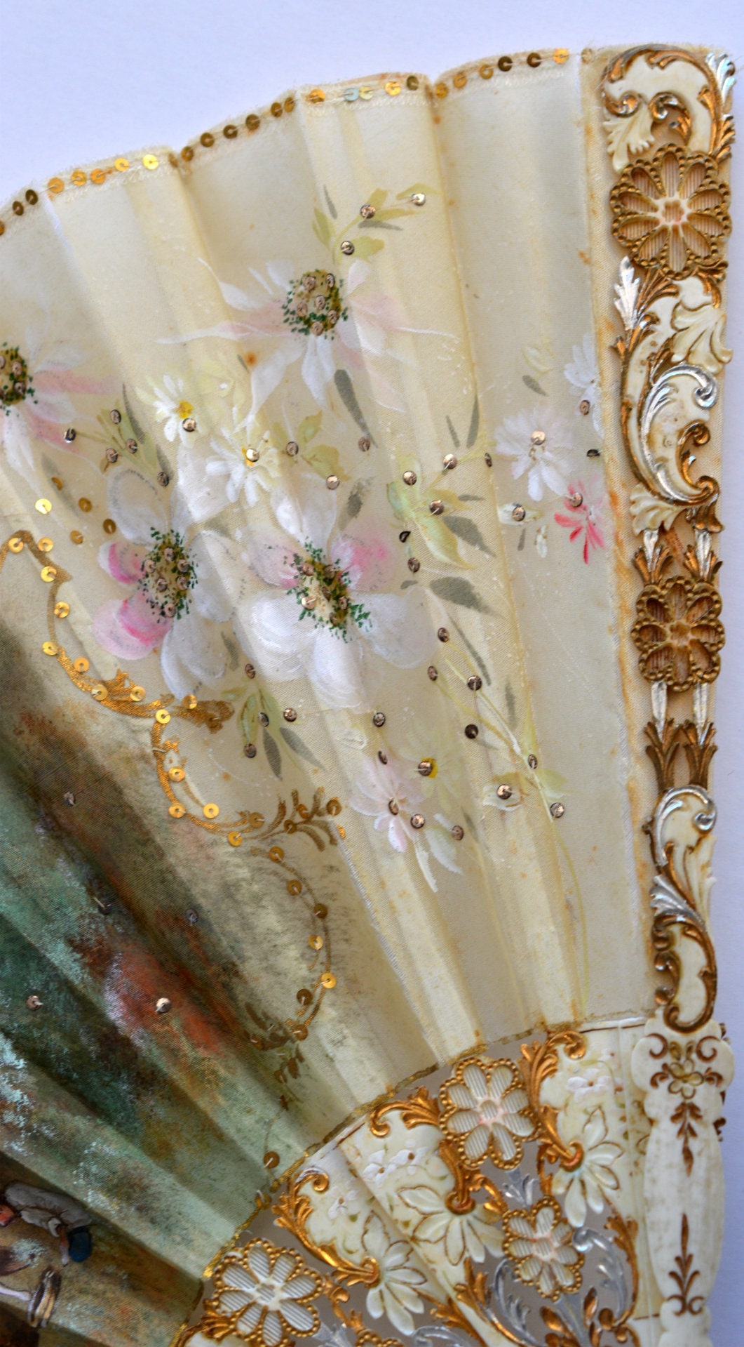 19th C Hand Painted French Fan - Etsy