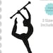 Baton Twirler Dancing Silhouette Embroidery Design 3 Sizes 3", 4", 5 ...